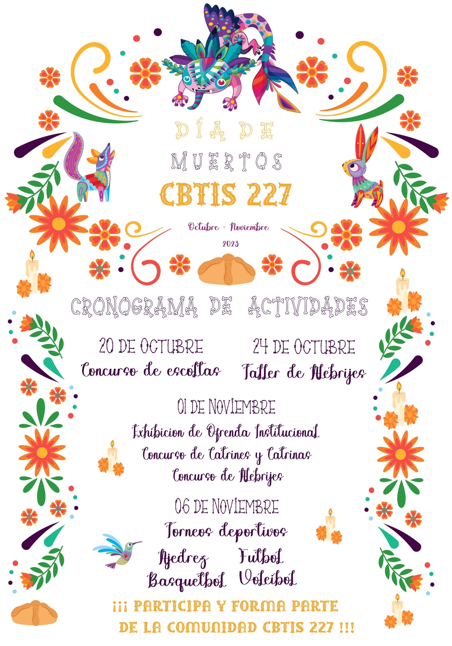 Actividades Día de Muertos Oct-Nov 2023 – CBTis 227