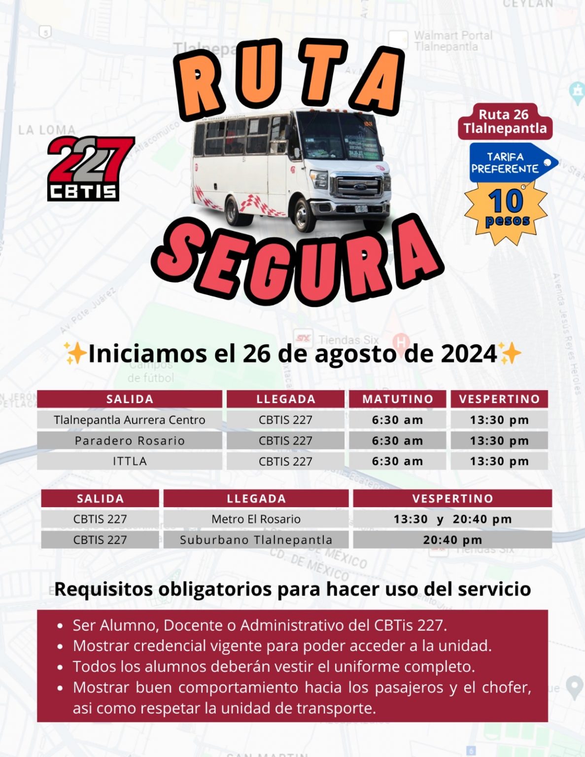 Ruta Segura de Transporte al CBTis 227 – CBTis 227